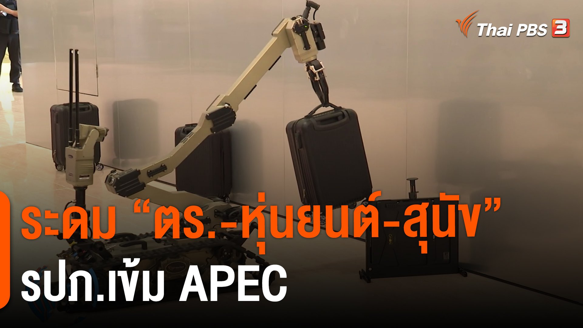 ระดม "ตร.-หุ่นยนต์-สุนัข" รปภ.เข้ม APEC | Thai PBS News ข่าวไทยพีบีเอส